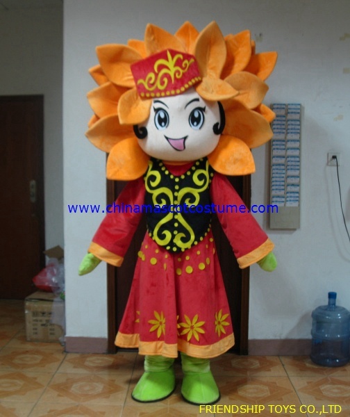 Flower girl character mascot costume