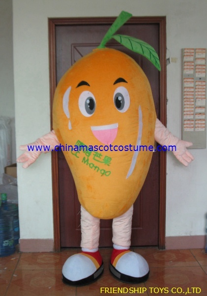 Mango fruit mascot costume