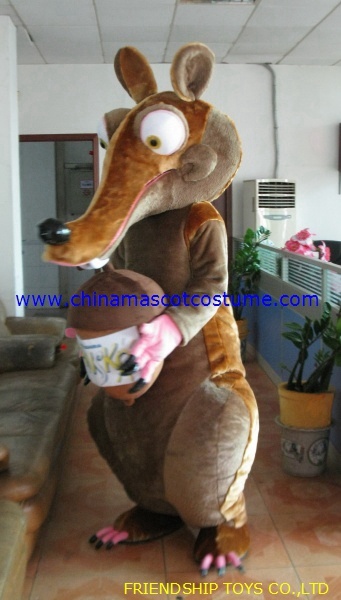 Ice age cartoon mascot costume