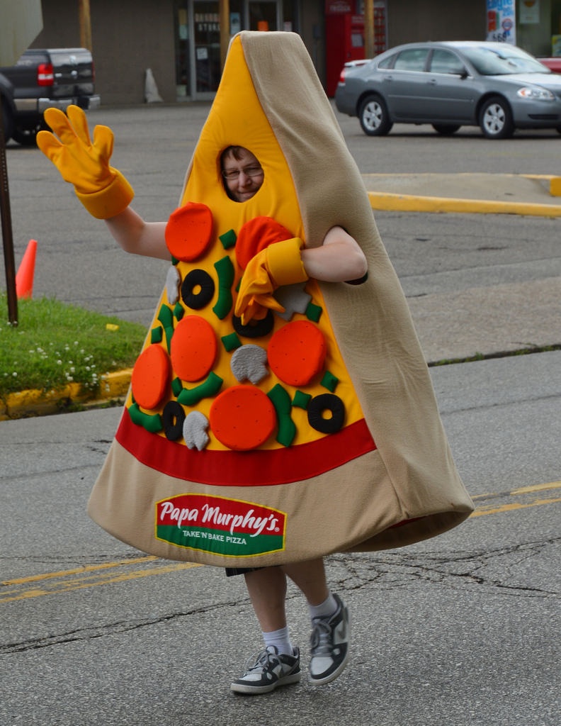 Pizza plush mascot costume