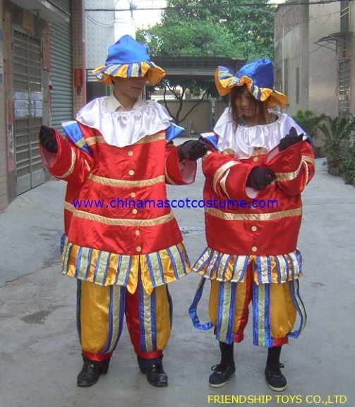 Red clown mascot costume, clown party costume