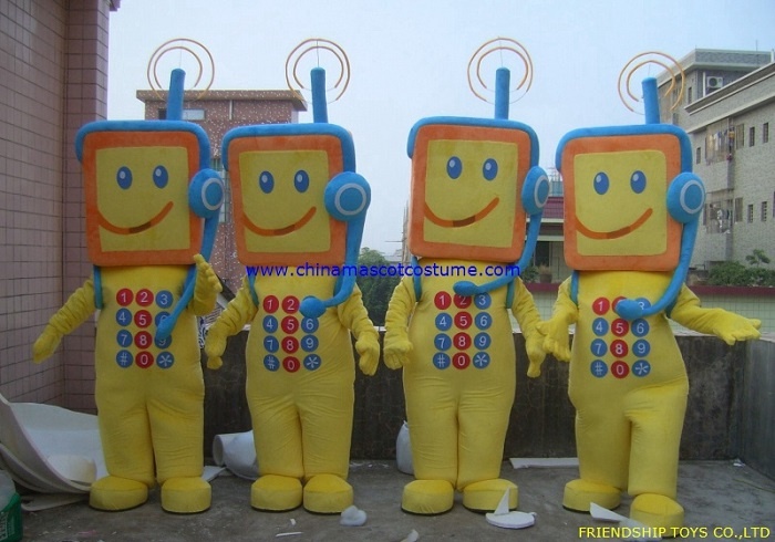 Mobile phone character mascot costume
