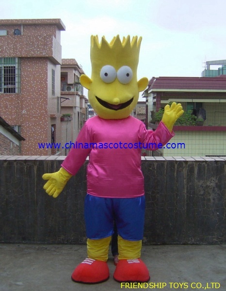 Simpson family cartoon mascot costume