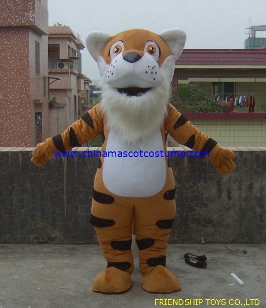 Tiger character costume, tiger plush costume,wildcat mascot costume