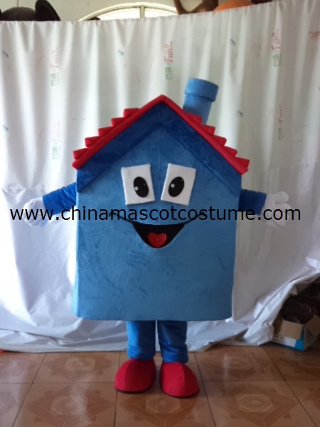 Blue house custom mascot costume