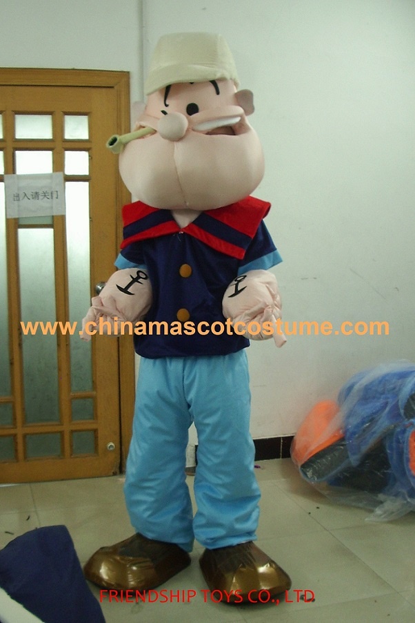 Popeye character costume, Popeye cartoon costume