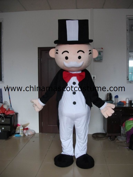 Monopoly man advertising mascot costume