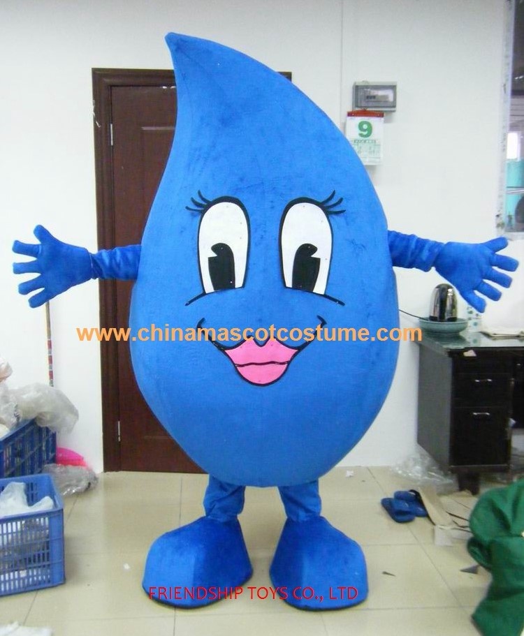 Female water drip mascot costume