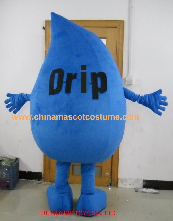 Female water drip mascot costume