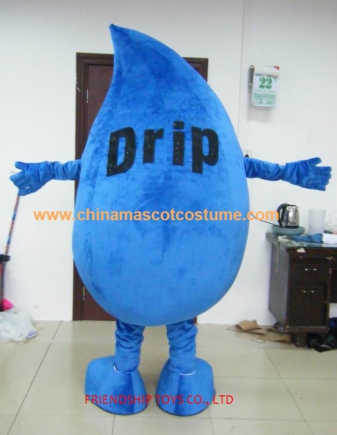Female water drip mascot costume