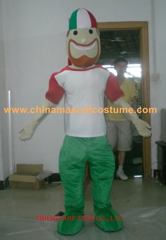 Tall boy character mascot costume
