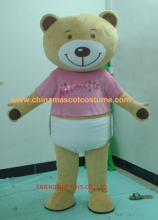 Diaper Teddy bear mascot costume