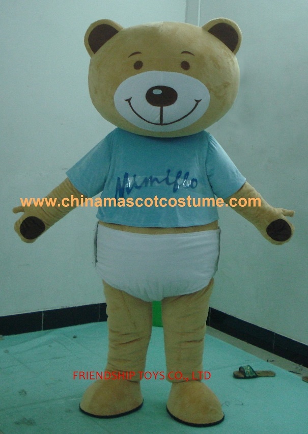 Diaper Teddy bear mascot costume