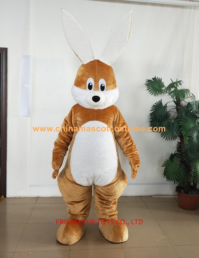 Brown rabbit mascot costume