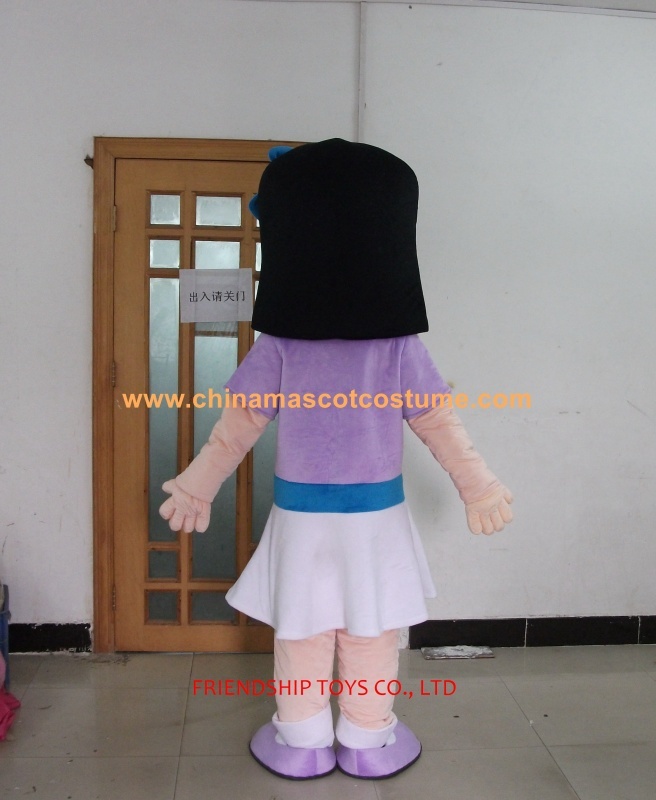 Customized girl character mascot costume