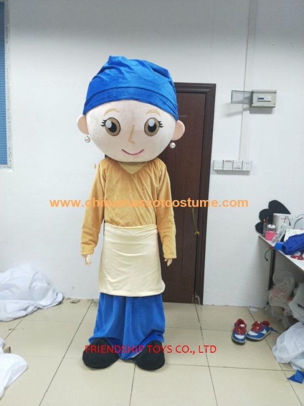 Lady customized mascot costume