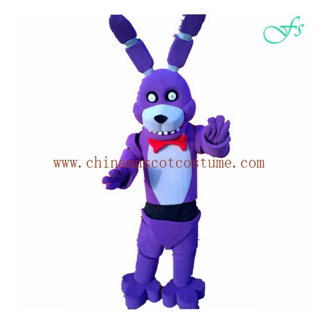 Purple rabbit character mascot costume