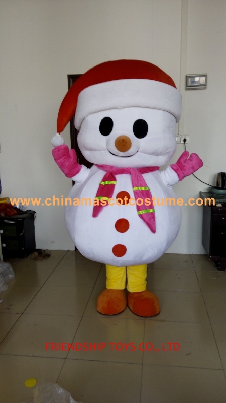 Big head snowman mascot costume