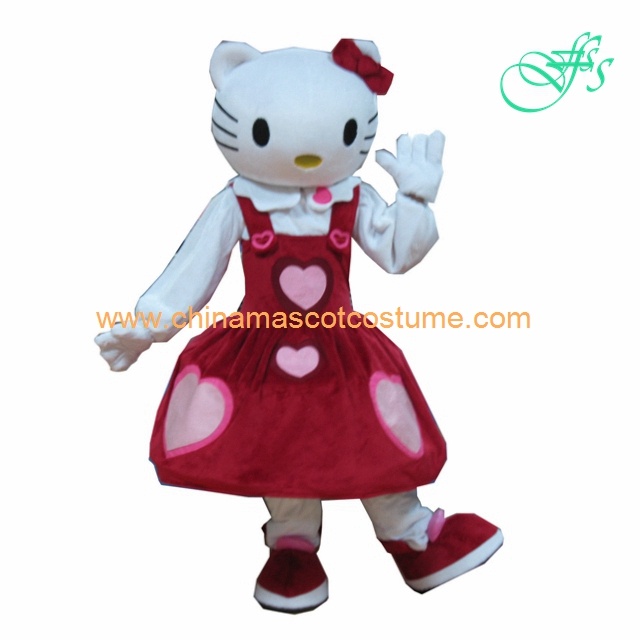 Hello Kitty cat mascot costume, Kitty cat character costume