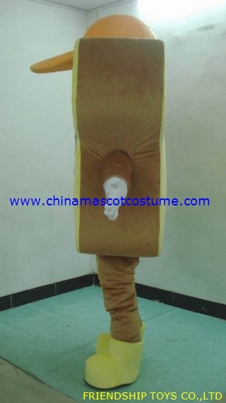 Bread mascot advertisement costume