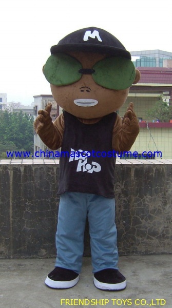 Hip Hop black boy mascot costume
