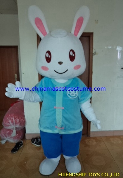 Lovely rabbit holiday mascot costume