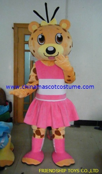 Leopard fancy dress mascot costume