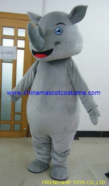 Rhinoceros, rhino mascot costume