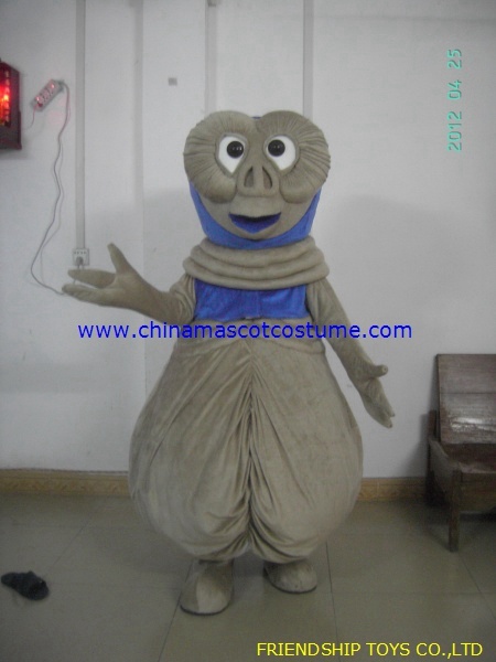 The aliens character mascot costume