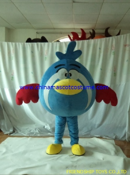 Angry bird blue bird mascot costume