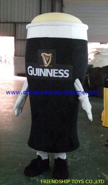Guinness bottle mascot costume