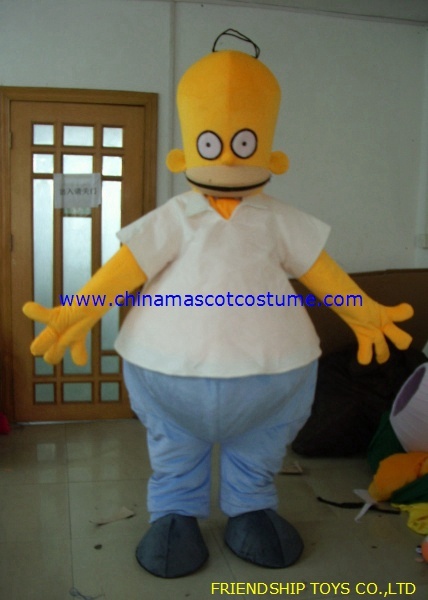 The Simpsons Homer mascot costume