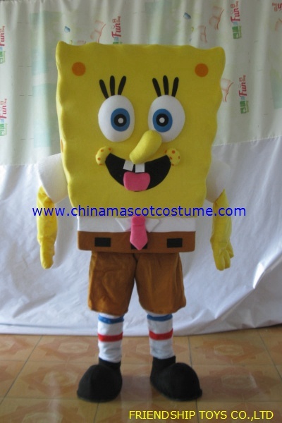 Sponge Bob character mascot costume