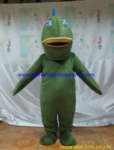 Fish cartoon mascot costume