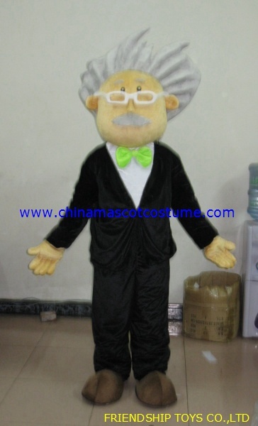 Old man character mascot costume