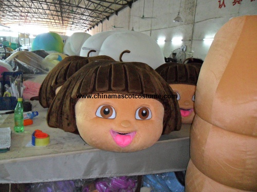 3D Dora the explorer mascot costume